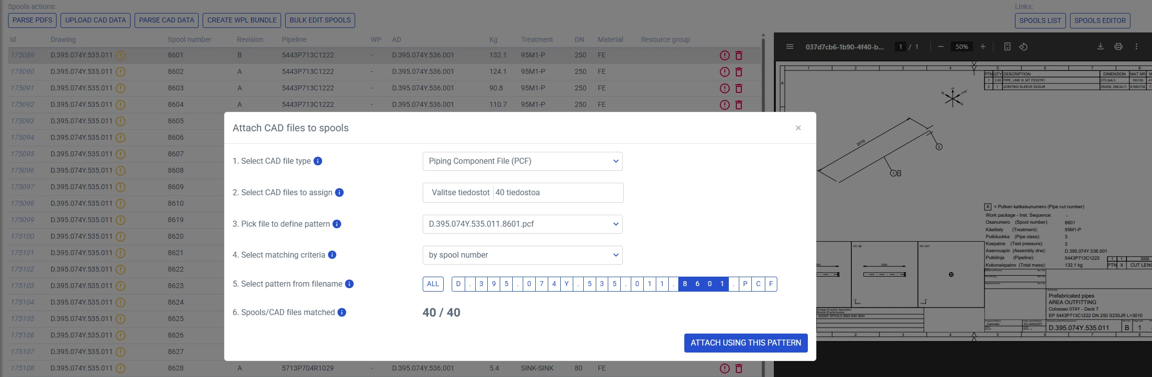 Parsing PCF Spool Files - PipeCloud Features